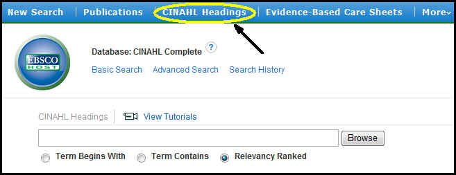 CINAHL Research Tips | College of DuPage Library